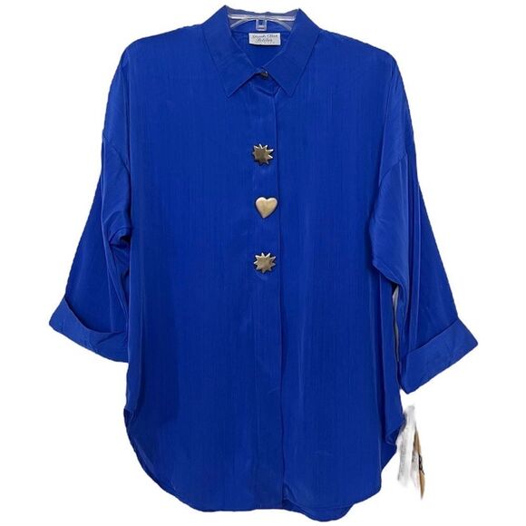 Stuart Alan | Tops | Nwt Stuart Alan Petiteslagenlook Blouse Collared ...